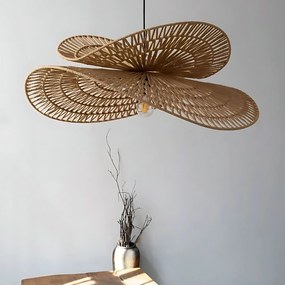 Toolight Rea, PŘÍRODNÍ BOHO ZÁVĚSNÉ STROPNÍ SVÍTIDLO APP1738-1CP 80CM, OSW-06061