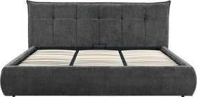 Postel Mirka 180x200 cm látka – tmavě šedá