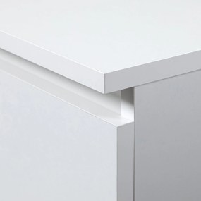 Rohový PC stolek Bevin (bílá) (P). 1068929