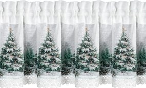 KRÁTKÁ VÁNOČNÍ ZÁCLONA NA PÁSCE XMAS9 150X30 CM VZOROVANÁ