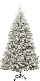 Umělý vánoční stromeček 180 cm 300 LED Teplá bílá PVC a ocel 3395751