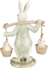 Dekorace králíček s ptáčky - 12*7*17 cm