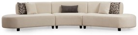 Atelier del Sofa Rohová sedací souprava Pars Cream (L1 + 01 + 1R) - Corner, Krémová