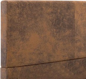 Rám postele hnědý umělá broušená kůže 100 x 200 cm 284781