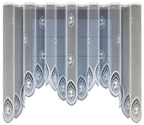 Dekorační žakárová záclona s řasící páskou VANESA 145 bílá 300x145 cm MyBestHome
