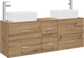 Sada koupelnových skříněk 3 ks Dub artisan 53 x 34,5 x 63 cm 3405866