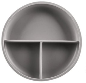Zopa Silikonový dělený talířek s přísavkou Dove Grey