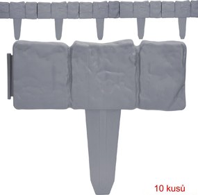 Deuba Obruba trávníku 2,50 m - šedá