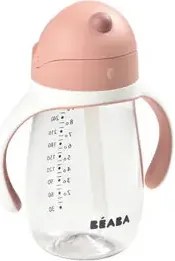 Beaba Hrnek s brčkem 300ml Old Pink