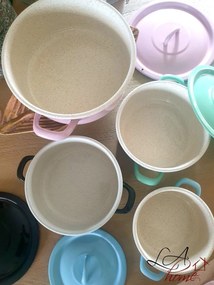 Černý smaltovaný kastrol s poklicí Blacck - Ø20cm - 2,8L