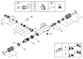 GROHE 34790000 - Termostatická sprchová baterie PRECISION FEEL DN 15 chrom