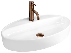 Rea Nastazja, umyvadlo na desku 610x375x105 mm, bílá lesklá, REA-U6359