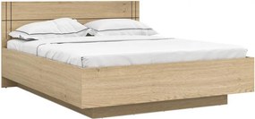 Postel s roštem, dub cremona, 160x200, COLEN Kondela 0000420391