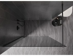 Mexen, Mexen Kioto-X sprchová stěna 100 x 200 cm, grafit 10 mm, pistolově šedá kartáčovaná - 800-100-101-66-40-X