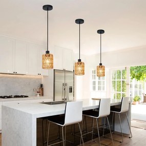 Toolight Boho, závěsné stropní svítidlo 1xE27 APP1622-1CP, hnědá-černá, OSW-05681