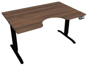 Hobis Motion Elektr. nastavitelný stůl 140x90 s pamětí - HOBIS ERGO MOTION MSE 2M 1400 Dekor stolové desky: ořech, Barva kovové podnože: černá