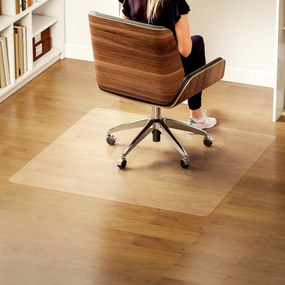 HOMCOM Podložka na ochranu podlahy, protiskluzová, tloušťka 1,5 mm, 120x120 cm, průhledná