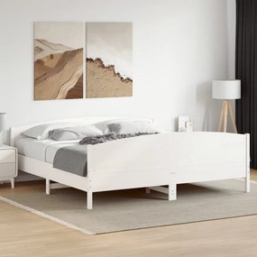 Postel bez matrace bílá 180 x 200 cm masivní borovice 3216165