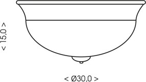 Brilagi - Stropní svítidlo FRESCO 2xE27/40W/230V pr. 30 cm bronzová