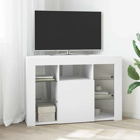 vidaXL Rohový LED TV stojan 100x40x68cm Bílá Kompozitní dřevo [889785]