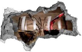 Wallmuralia Samolepící nálepka Dvě skleničky vína 95x73 cm
