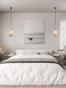LED šedo-hnědé designové svítidlo Damo