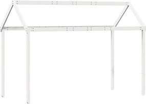 Patrová postel se střechou bílá 90 x 200 cm masivní borovice 3282133