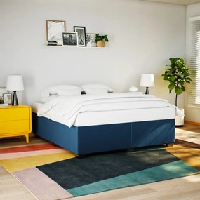 Rám postele bez matrace modrý 180 x 200 cm textil 3284498