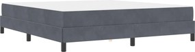 Postel s boxspringem s matrací Tmavě šedá 180 x 200 cm textil 3398708