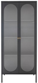 House Nordic Prosklená černá vitrína ADELAIDE 180cm 3001200