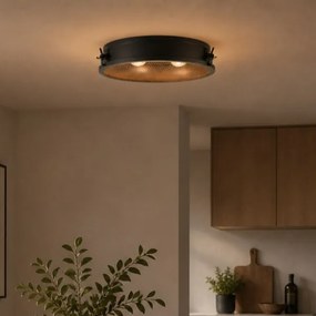 Brilliant - Stropní svítidlo ZOIS 2xE27/28W/230V pr. 42 cm černá