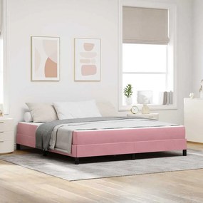 Postel s boxspringem s matrací Růžová 180 x 200 cm textil 3398712