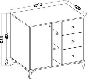 Falco Komoda Tomila 824/1 písková béžová