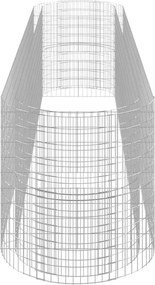 Gabionový vyvýšený záhon pozinkované železo 500 x 100 x 100 cm 152048