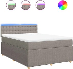 Box spring postel s matrací taupe 140x200 cm textil 3289797