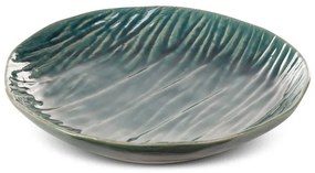 Dekorativní talíř REA 01 zelený / béžový