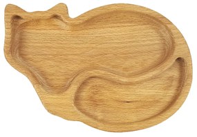 AMADEA Dřevěná miska kočka, masivní dřevo, velikost 21 cm, český výrobek
