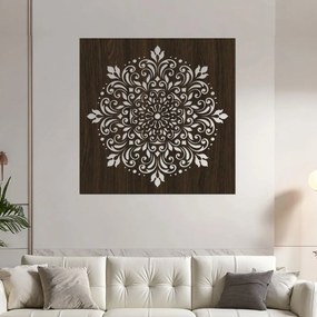 dřevo života Dřevěná mandala LÁSKYPLNÉHO DOMOVA Zvolte rozměr (cm): 95x95, Zvolte barvu dekoru: Wenge