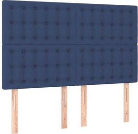 Box spring postel s matrací modrá 140x200 cm textil 3128851