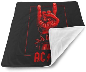 Sablio Deka pro miminko ACDC Červená ruka - 80x100 cm