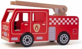 Bigjigs Toys Dřevěné hasičské auto / od 3 let