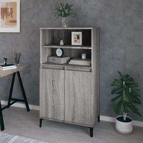 Skříň highboard šedá sonoma 60 x 36 x 110 cm kompozitní dřevo - Default Title