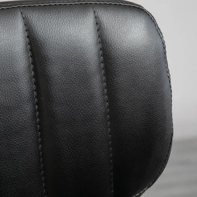 HOMCOM Kolektivní Stolička - 360° otočná pracovní stolička - ergonomická stolička - nastavitelná výška sedáku 47-62 cm - polstrovaný syntetický povrc…