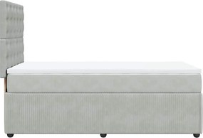 Box spring postel s matrací světle šedá 90x190 cm samet 3294526