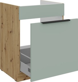 ARIA st | dolní skříňka 60 ZL 1S dřezová | 60 cm | PREMIUM BOX | artisan/aquamarine
