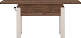 Rozkládací polohovací konferenční stolek HOGO 3v1 | 120-157x62,5-74,5x67 cm | síla horní desky 32 mm | ořech/nohy kašmír