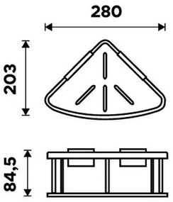 NIMCO Ki 14008-B-26 - Nástěnná police do sprchy KIBO lesklý chrom