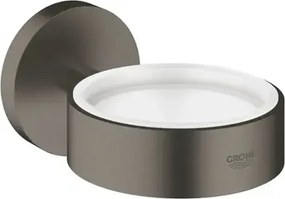 Grohe Essentials - Držák skleničky/mýdelníku kartáčovaný tmavý grafit