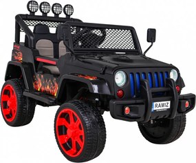 Ramiz Terénní autíčko Raptor Drifter plameny + ovladač + pohon 4x4 + úložný prostor + pozvolný rozjezd + MP3 LED