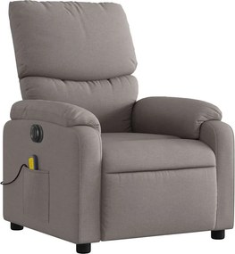 Elektrické masážní polohovací křeslo taupe textil 3204820